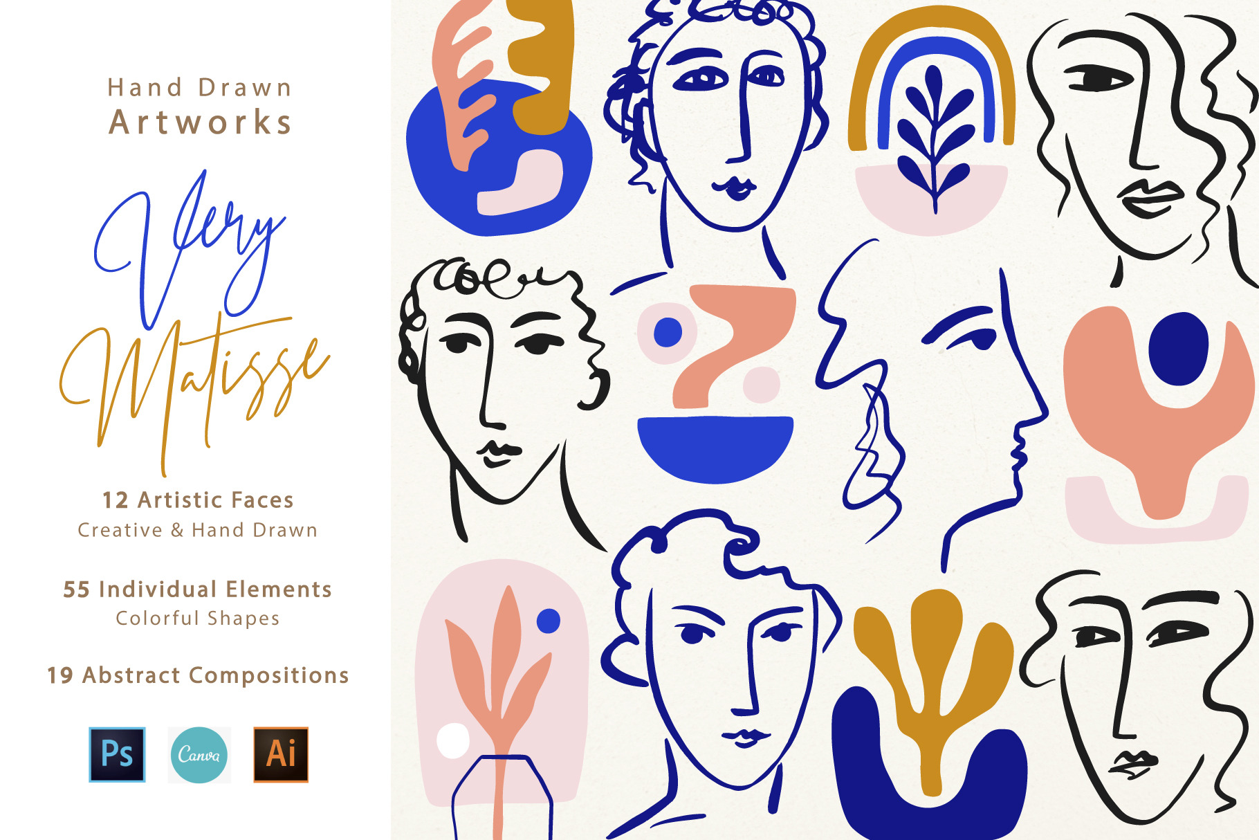 Matisse Bundle Modern Abstract pack, a Decorative Illustration by ...