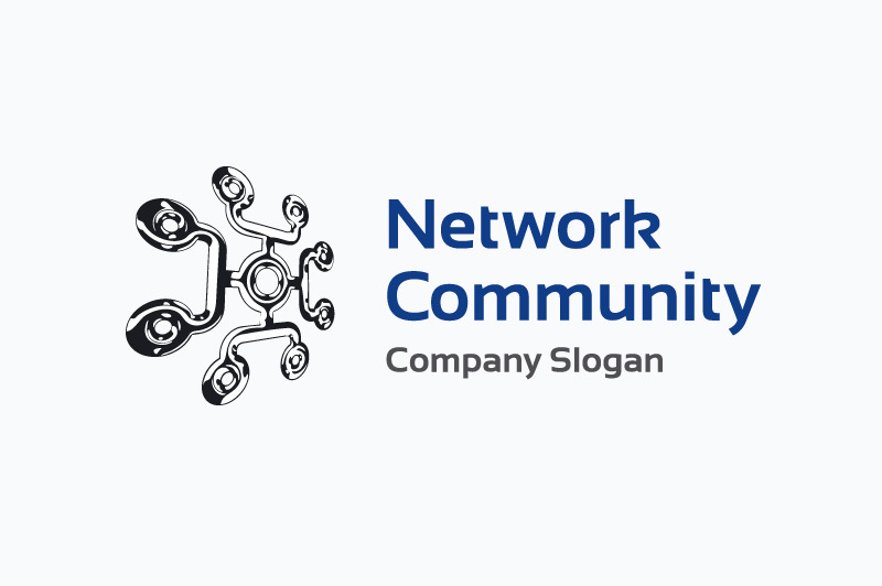 Network Community logo template +, a Branding & Logo Template by Vitalliy