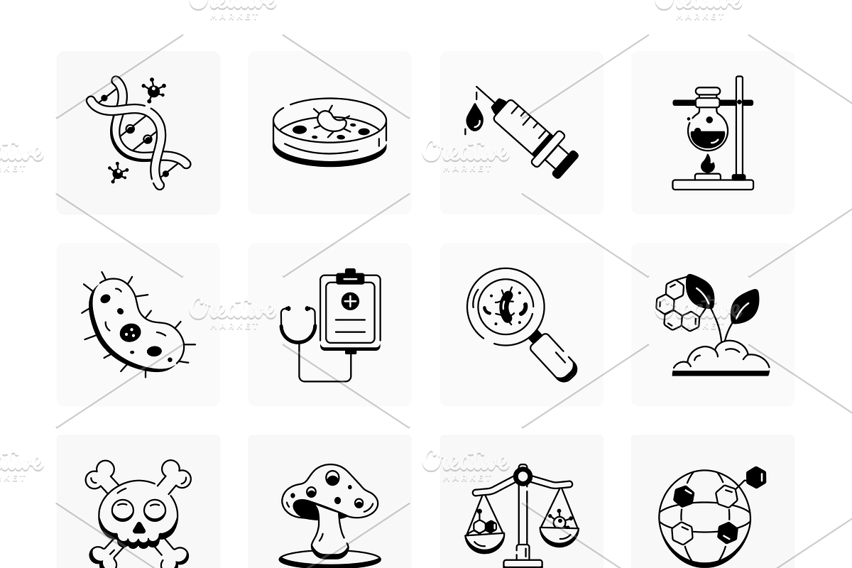 Animated Biology Icon Set