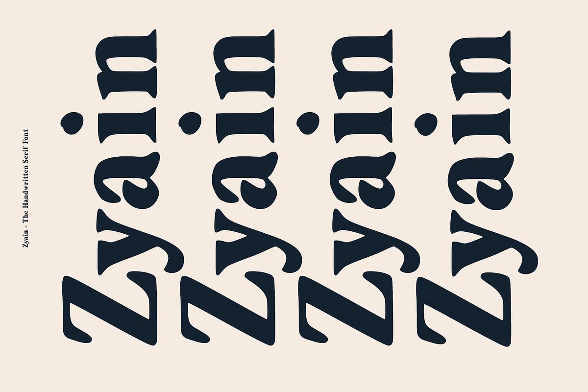 Zyain - The Handwritten Serif Font, a Serif Font by Graphicfresh
