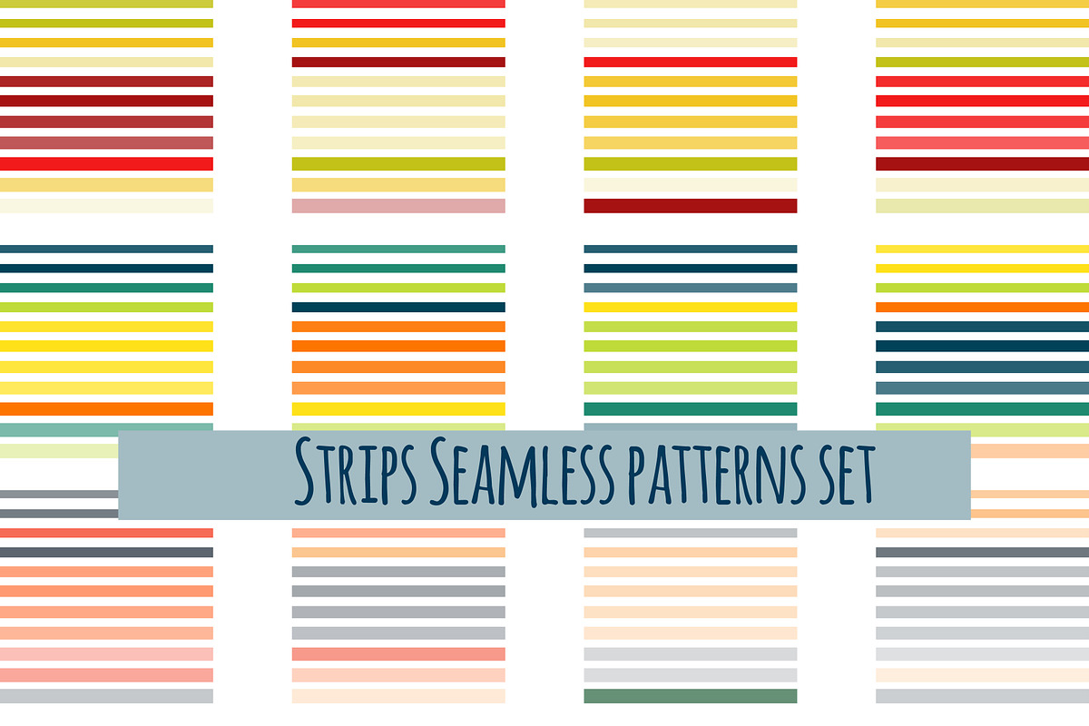 Big Stripes Set, 48 stripes patterns, a Pattern Graphic by Veronika M