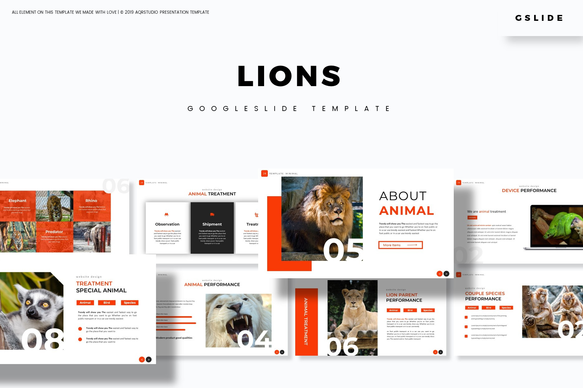Lions - Google Slides Template, a Presentation Template by AQR Studio