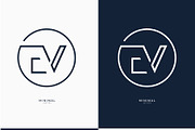 Monogram icon logo EV, a Branding & Logo Template by idesign_4u