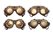 Eye glasses steampunk set, a Graphic by LadadikArt