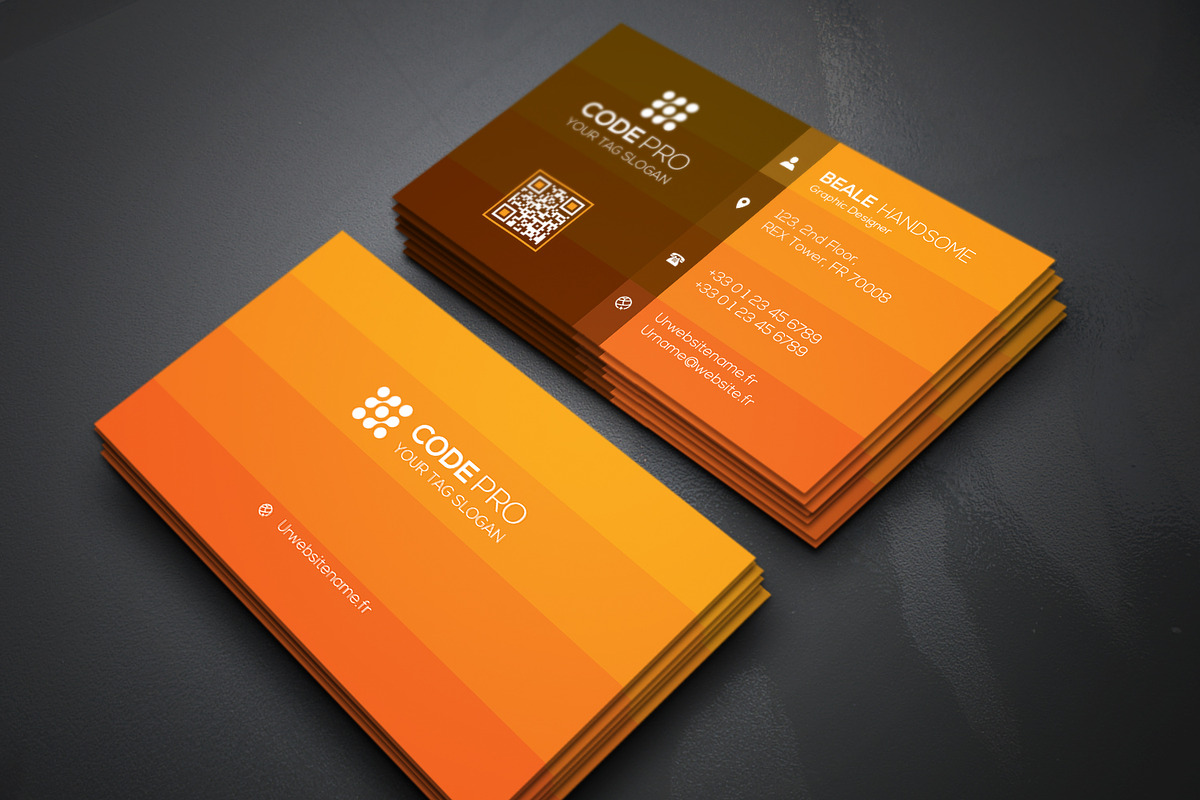 Color Business Card, a Business Card Template by Genereux Art