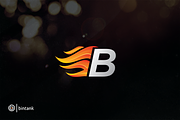 B Letter- B Fire Flame Logo, a Branding & Logo Template by Bintank Studio
