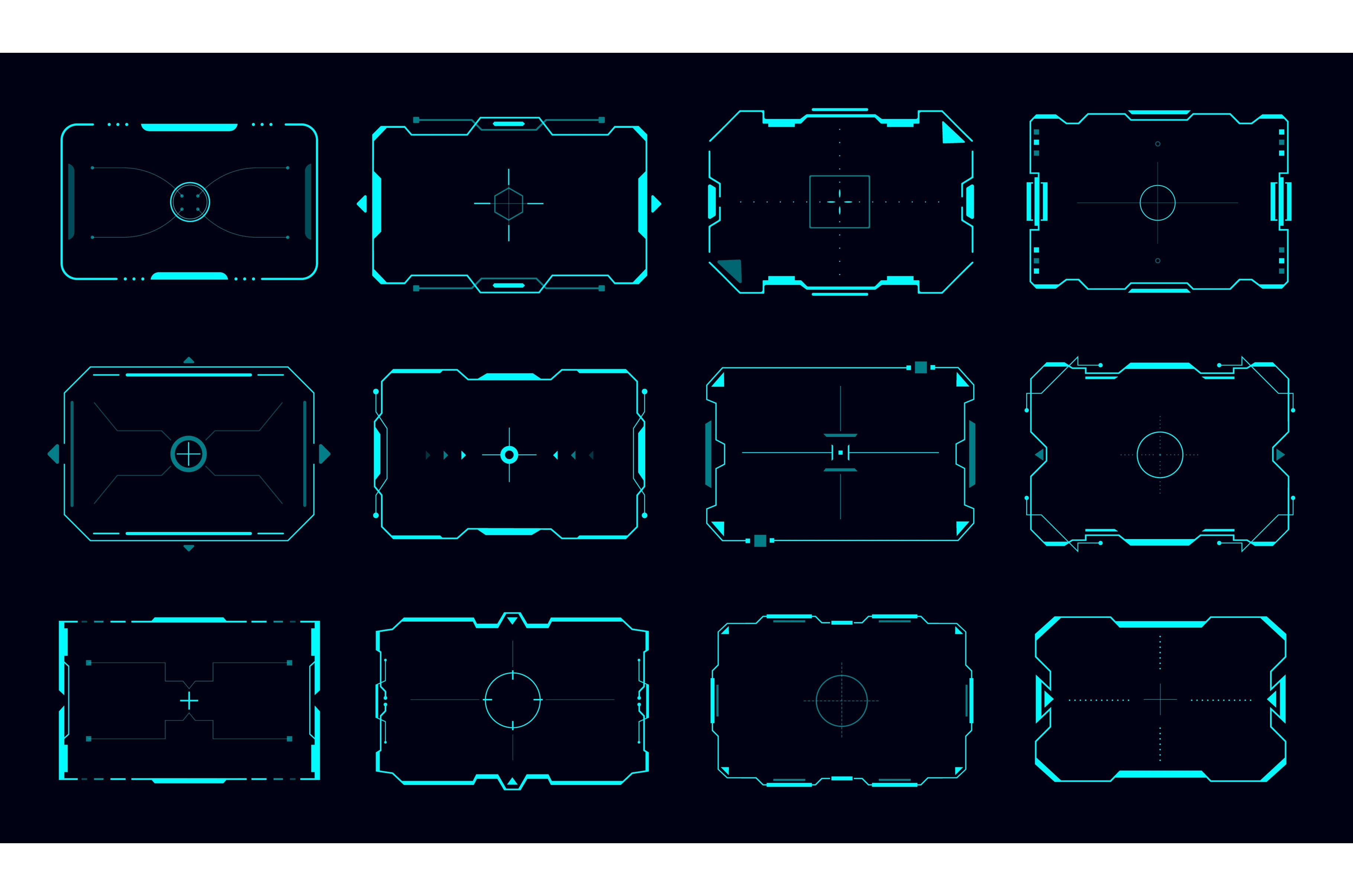 HUD target frames and aim control, a Templates & Theme by Vector ...