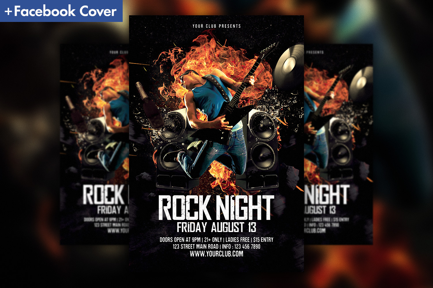 Rock Music Party Flyer Template, a Flyer Template by Hyperpix ...