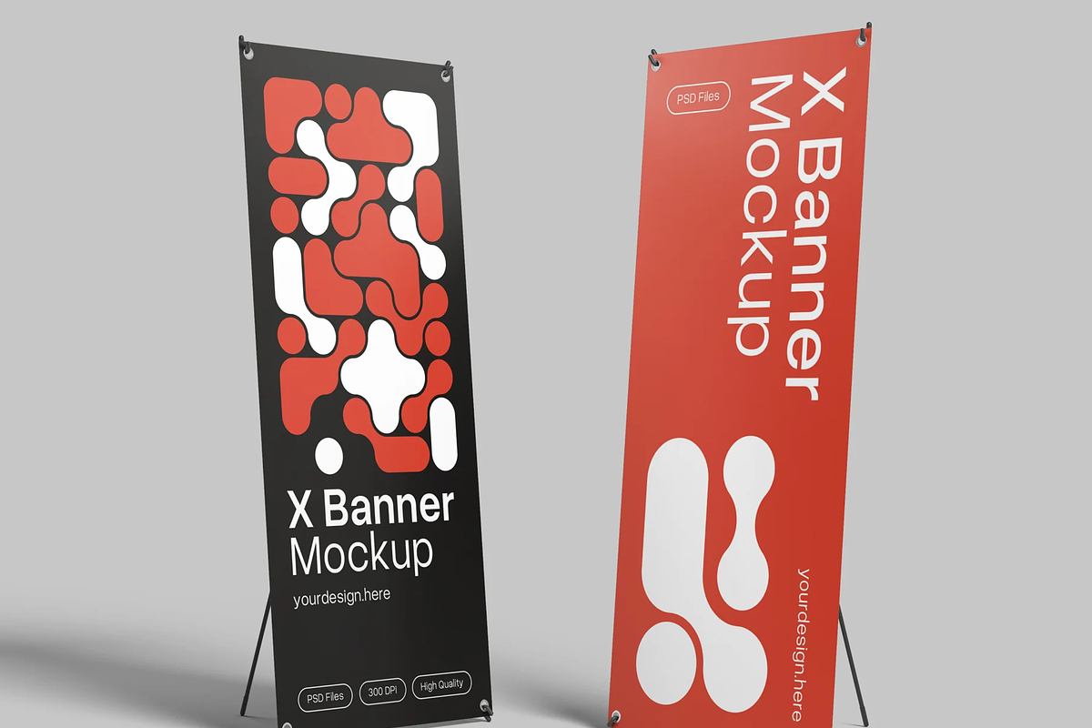 X Banner Mockup, an Advertising Mockup by graphicsauce