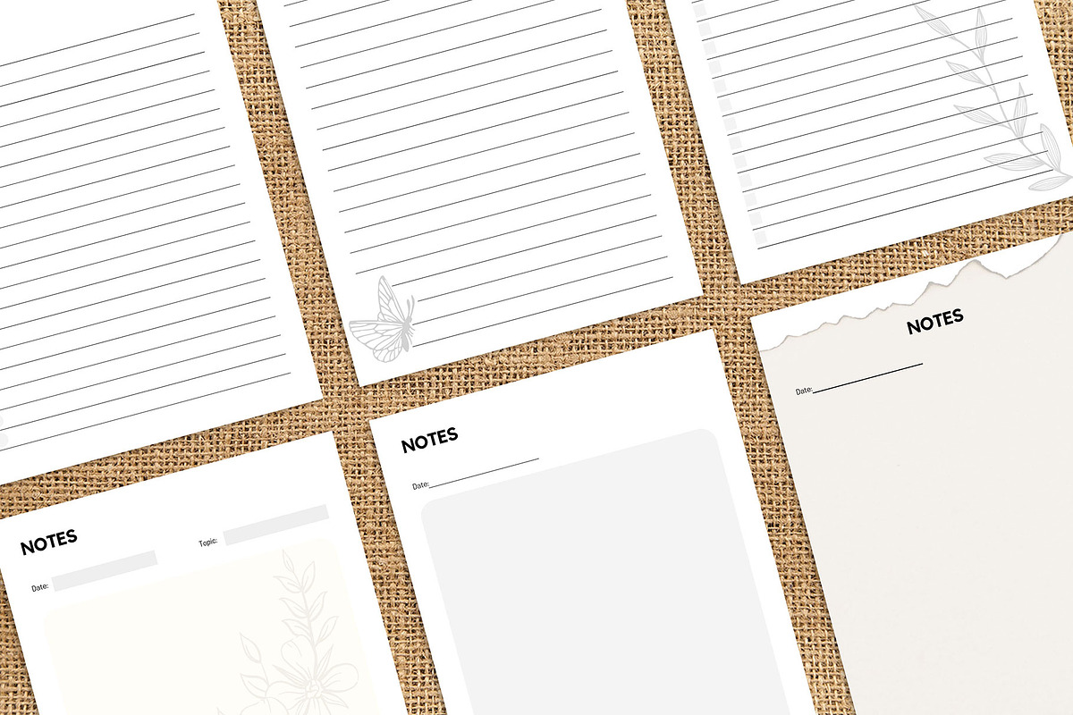 Canva 30 Notebook Pages, a Stationery Template by MaxSimplify