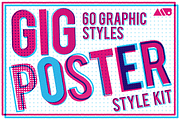 Gig Poster Style Kit, a Layer Style Add-On by Matt Borchert | Creative ...