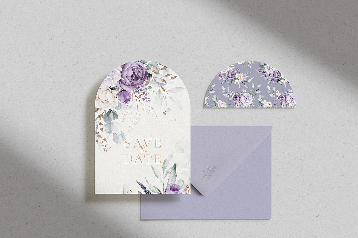 Violet Watercolor Floral Alphabet, a Decorative Illustration by Veris ...