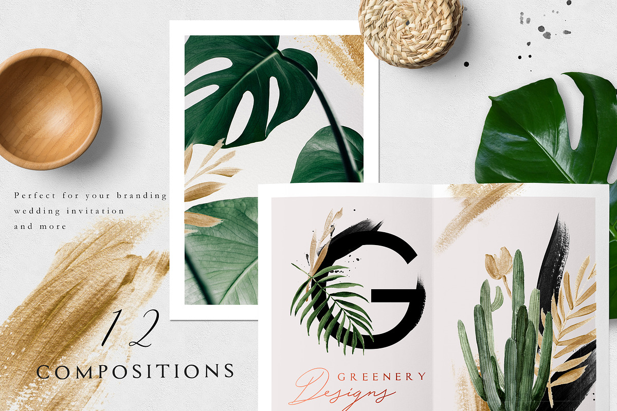 Greenery Summer Design Set, a Texture Illustration by Graphic Box