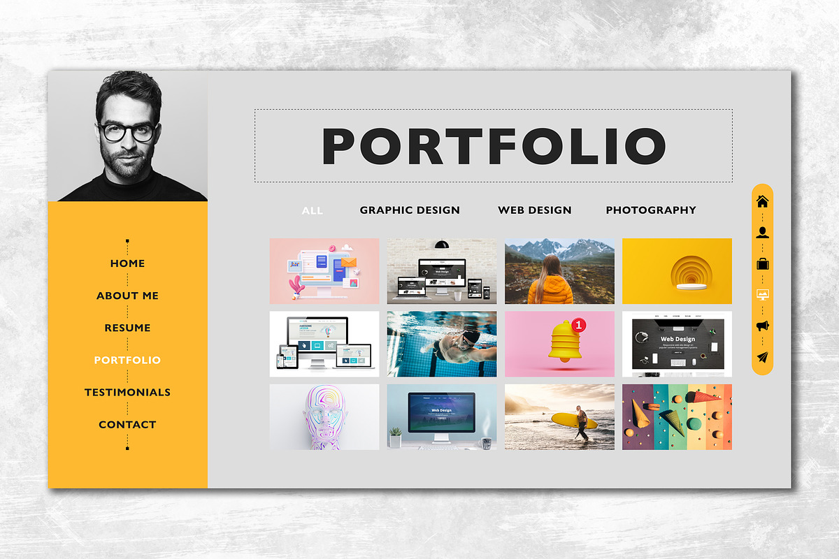 Interactive PDF Resume Layout, a Resume Template by Grkic Creative
