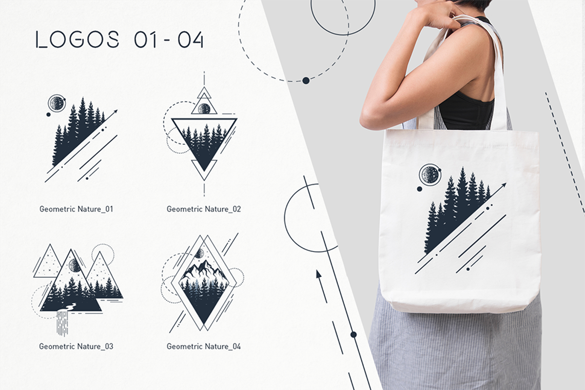 Geometric Nature. 20 Creative Logos, a Branding & Logo Template by ...