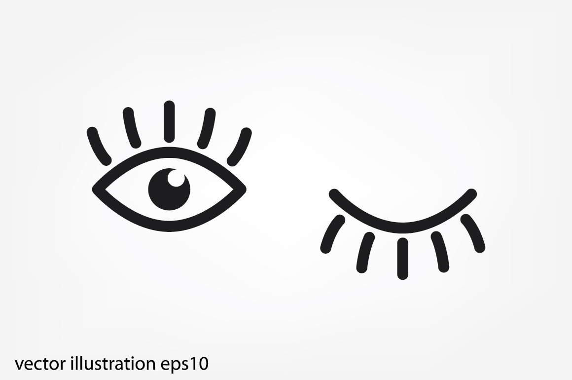 eyes and eyelashes icon, an Icon by 007NATALIIA | Creative Market