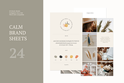 Calm Brand Sheets Pack, a Social Media Template by gladis
