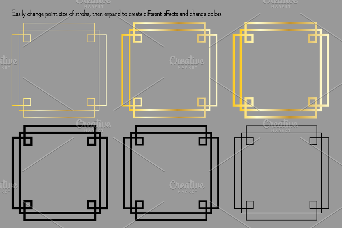 Square Fretwork Frames, a Pattern Graphic by Melissa Held Designs ...