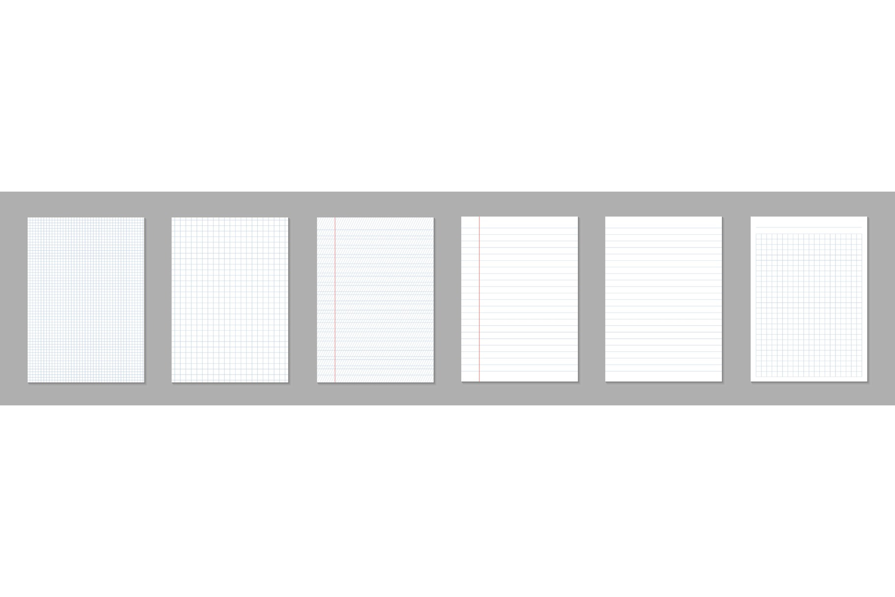 Square, lined paper blank sheets. | Education Illustrations ~ Creative ...