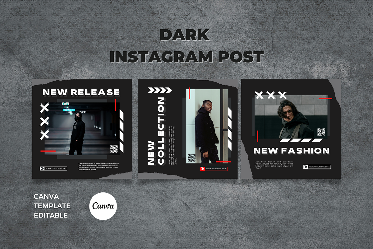 Dark Social Media Template, a Social Media Template by Cusmin35 ...