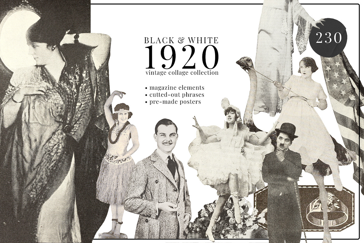 1920s Vintage Collage Pack, an Object Graphic by Kaleriia