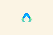 letter A waterdrop logo vector design