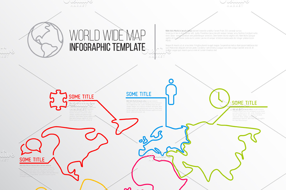 Infographic Template - World Map, a Presentation Template by Orson