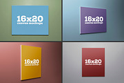 16x20 Canvas Mockups, a Print Template by Saunter Studios