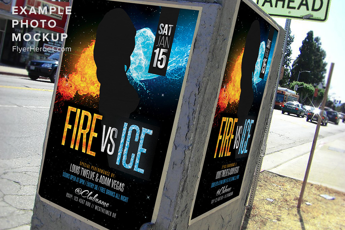 Fire & Ice Flyer Template, a Flyer Template by FlyerHeroes