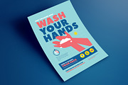 Wash Your Hands Poster Campaign, a Flyer Template by Guuver