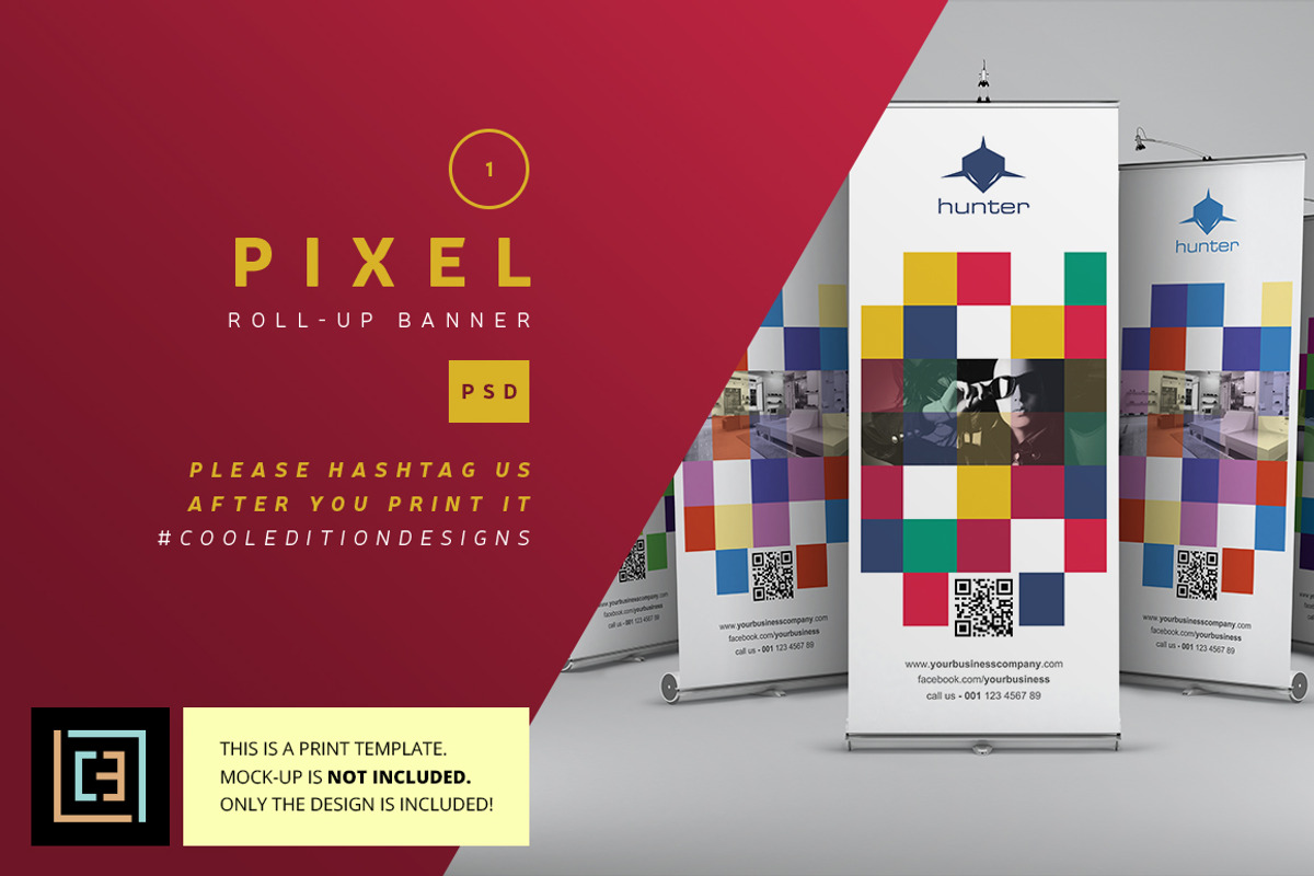 Pixel - Roll-Up Banner 1, a Flyer Template by Cooledition