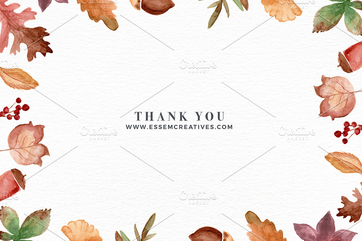 Fall Leaves Card Borders Backgrounds, an Illustration by Essem Creatives