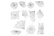 Halloween spiderweb and cobweb | Decorative Illustrations ~ Creative Market