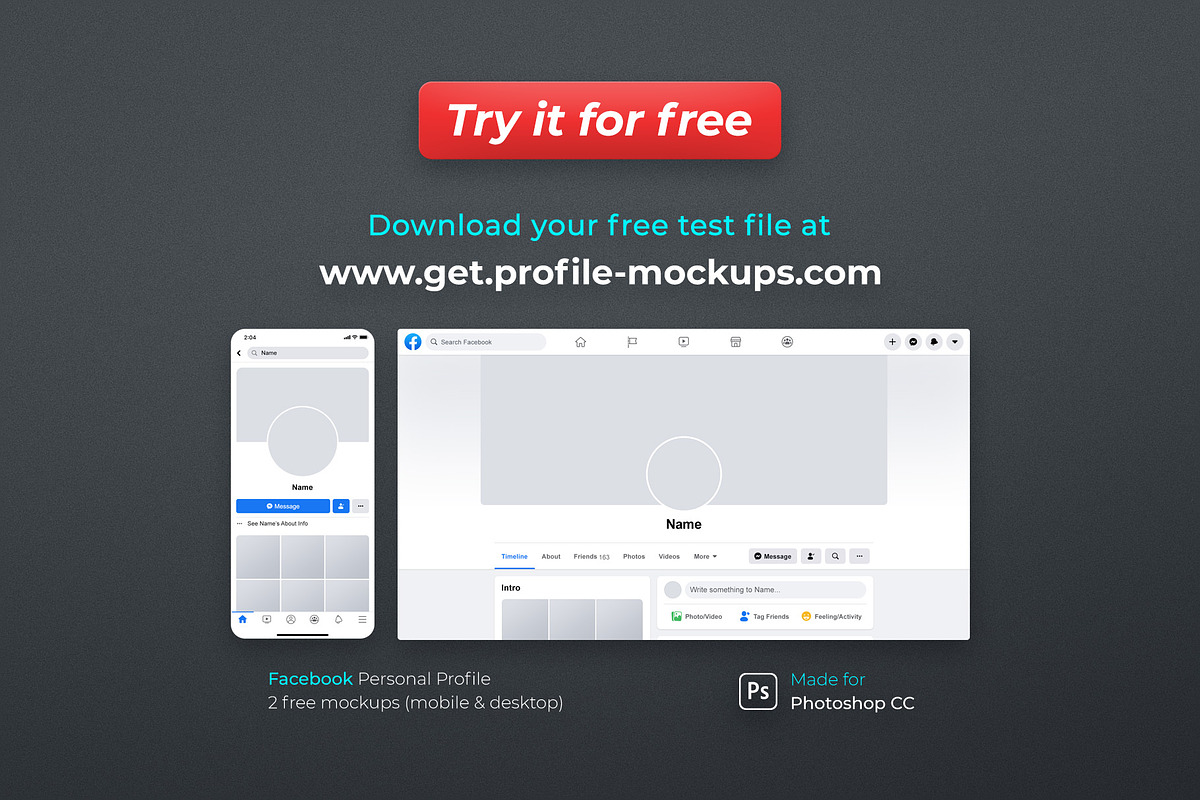 Facebook Group Profile Mockup, a Social Media Template by FEINGOLD