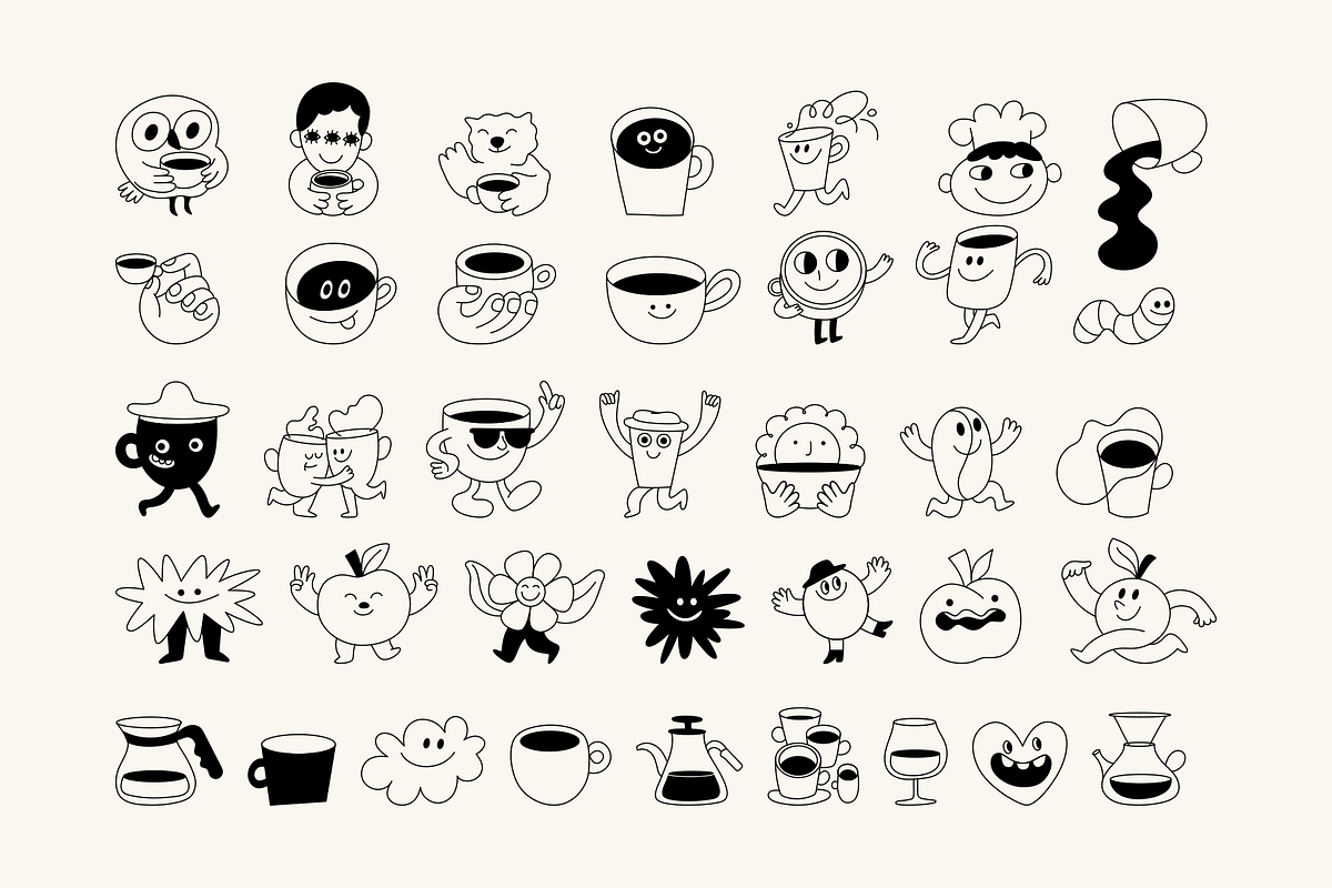 Vector doodles, logo design elements, a Graphic by venimo