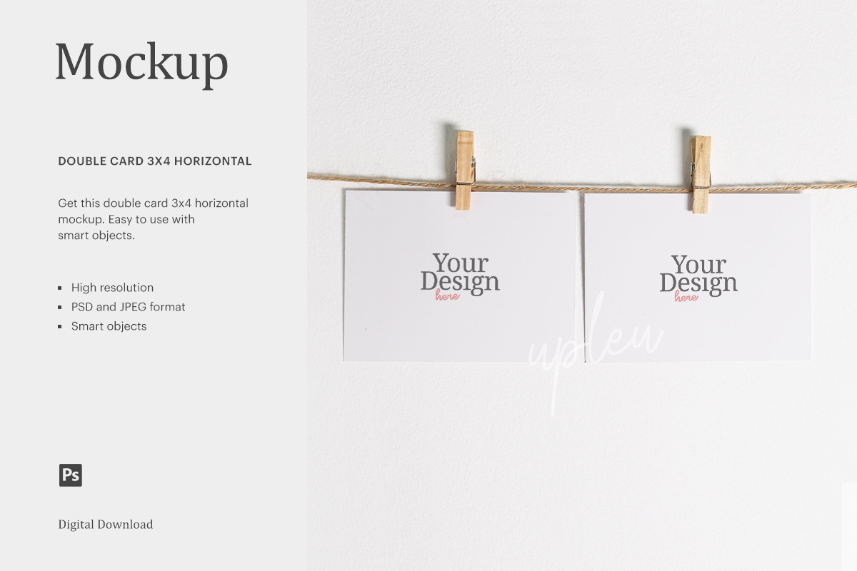 4x3 Calendar Card Mockup, a Mockup by ariodsgn