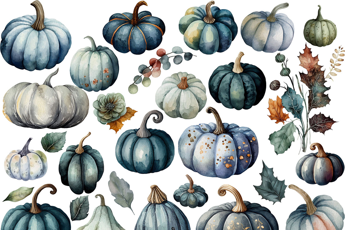 Oh My Gourd Fall Pumpkin Clipart Set, a Graphic by JBArt Clipart