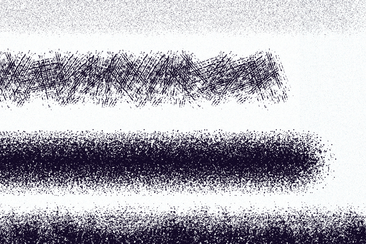 60 Vector Texture Brushes, a Brush Add-On by Skylars Art Supplies