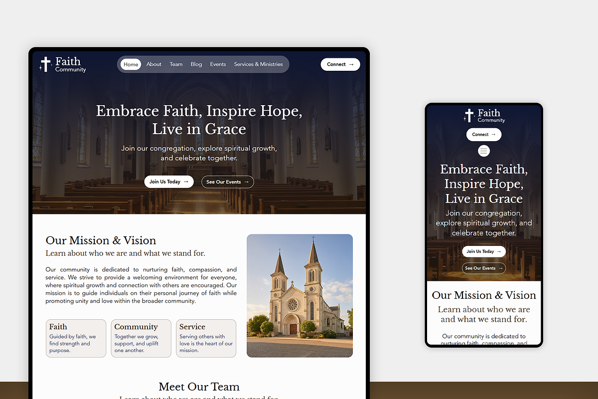 Religious Website Template, a Wix Template by Kitteeh