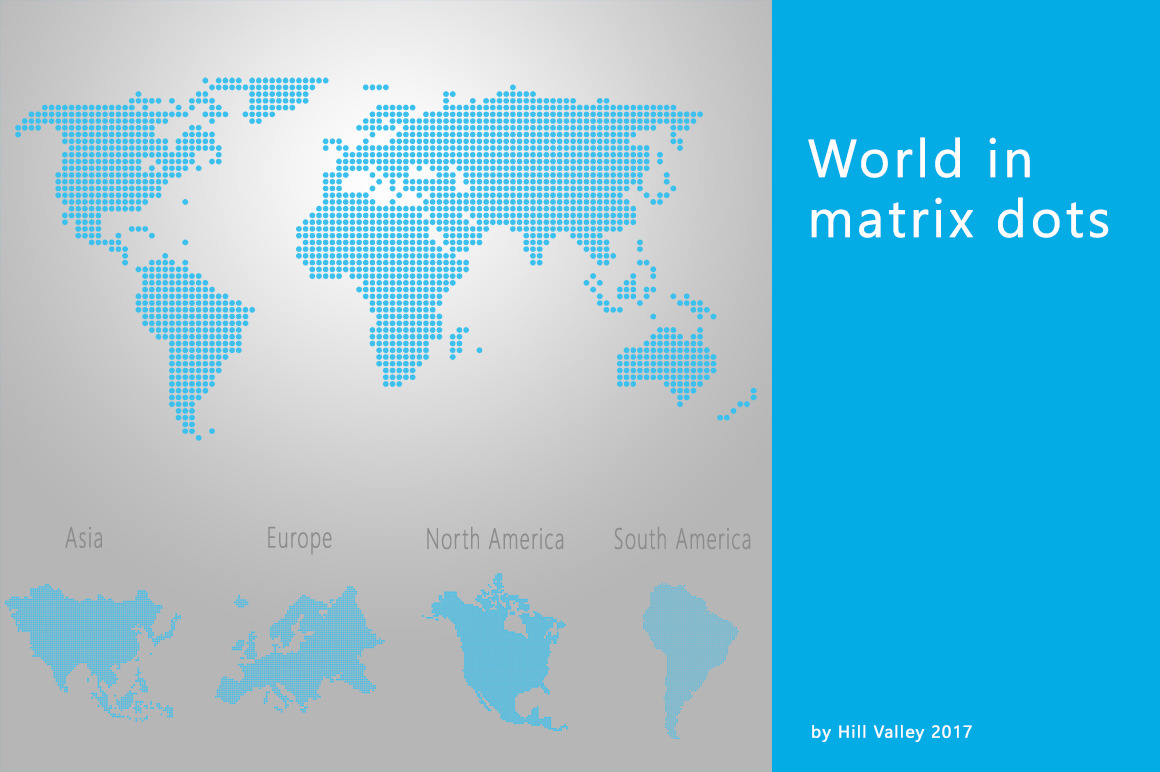 Map of the World in dots, an Education Illustration by DutchDigitalDesign