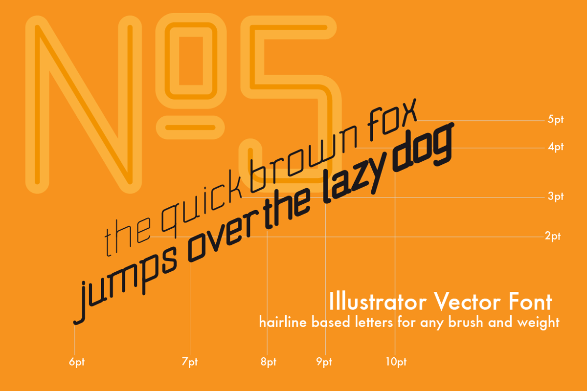 No.5 Vector and OTF, a Sans Serif Font by Fonts by ateliervonau