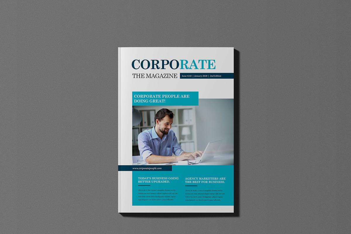 Corporate Business Magazine Template, a Magazine Template by Layout Design