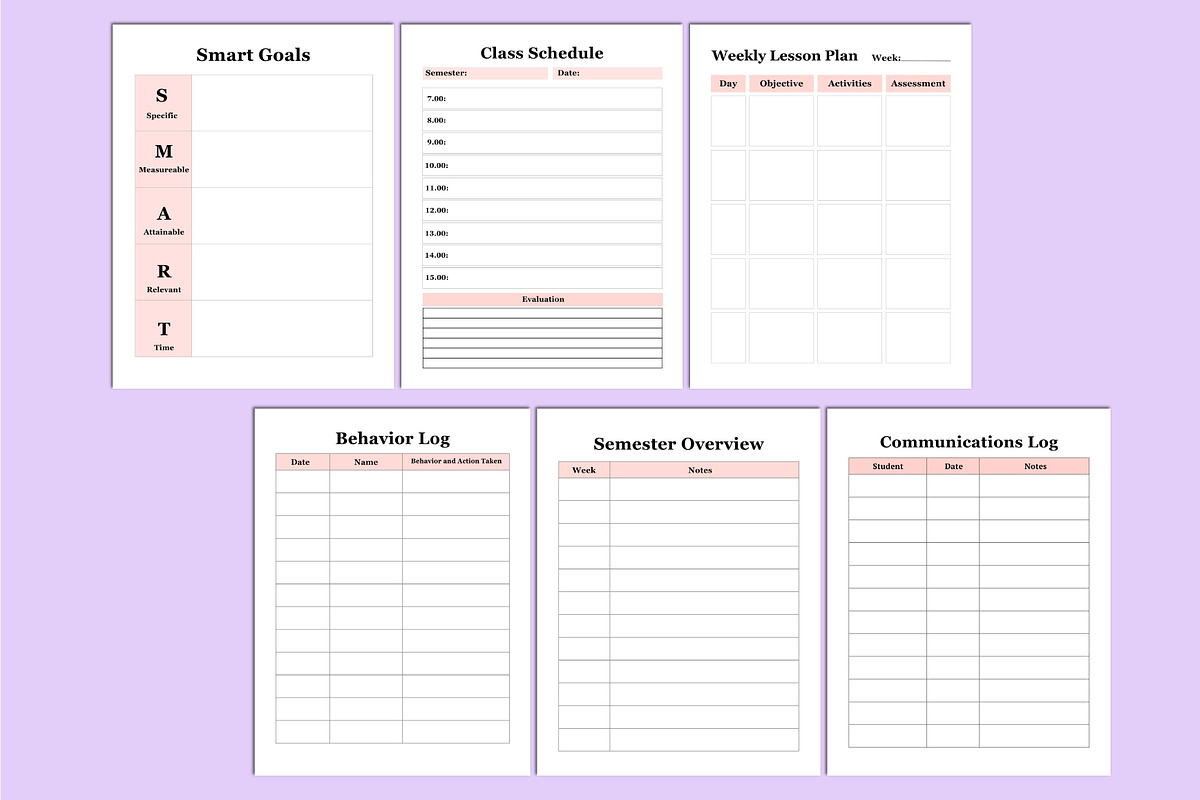 2024-2025 Teacher Lesson Planner
