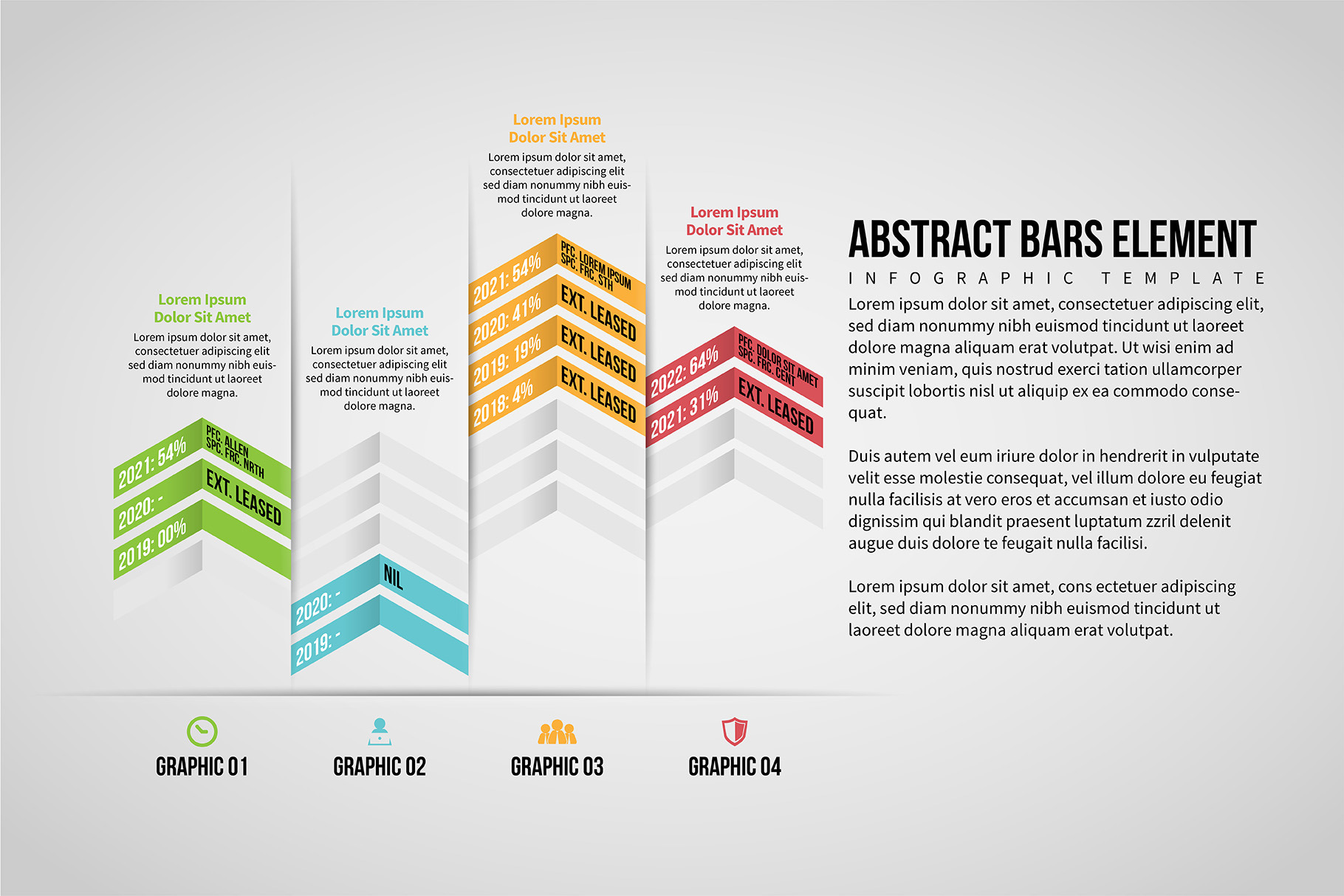 Abstract Bars Element Infographic, a Templates & Theme by h.utomo