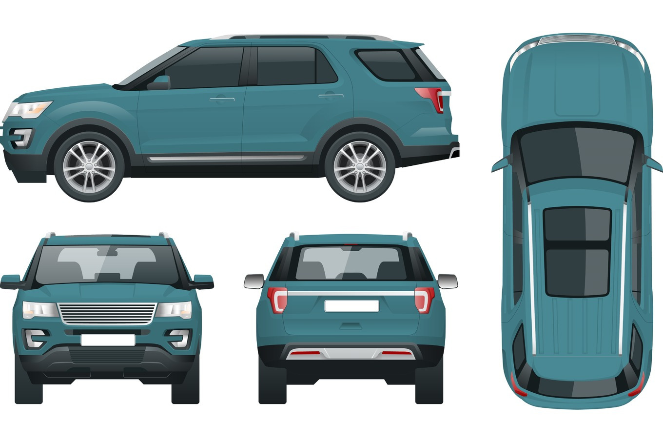 Off-road write car Modern VIP transport. Offroad truck template vector ...