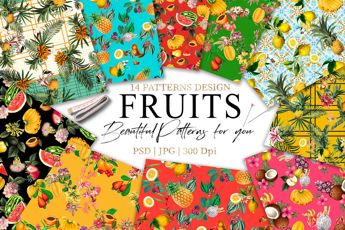 Fruits Pattern, a Pattern Graphic by Luiz da Rolt Grathwohl