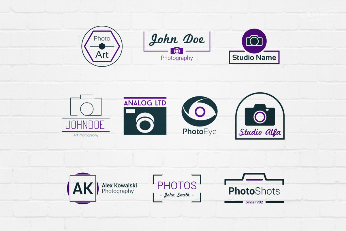 Photo Studio Badges Logos, a Branding & Logo Template by Krukowski Graphics