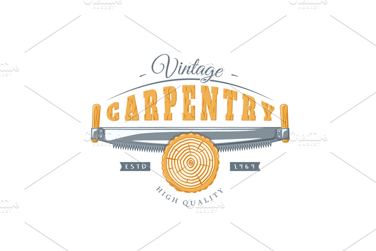 8 Colored Carpentry Logos Templates, a Branding & Logo Template by Art ...