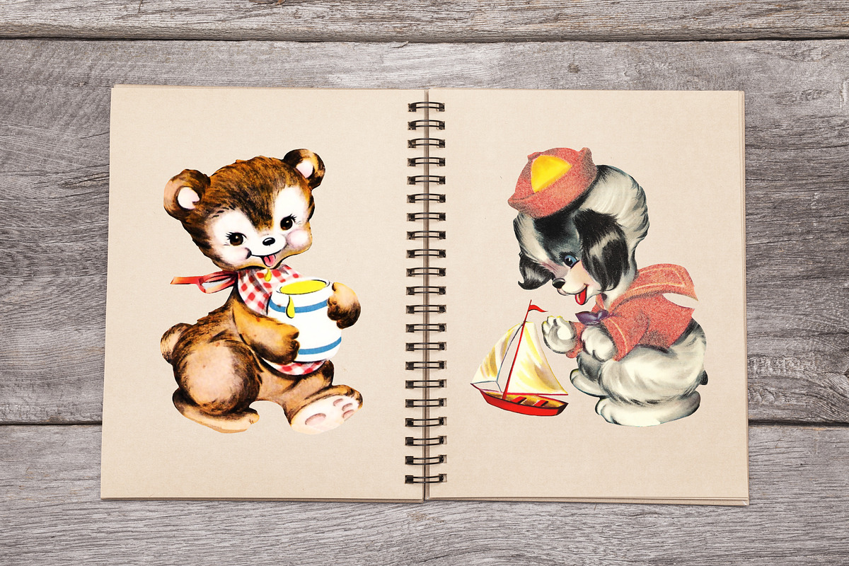 Retro Animal Clip Art, an Animal Illustration by Patterns for Dessert