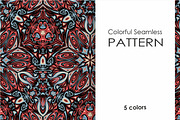 Seamless vector pattern in 5 colors